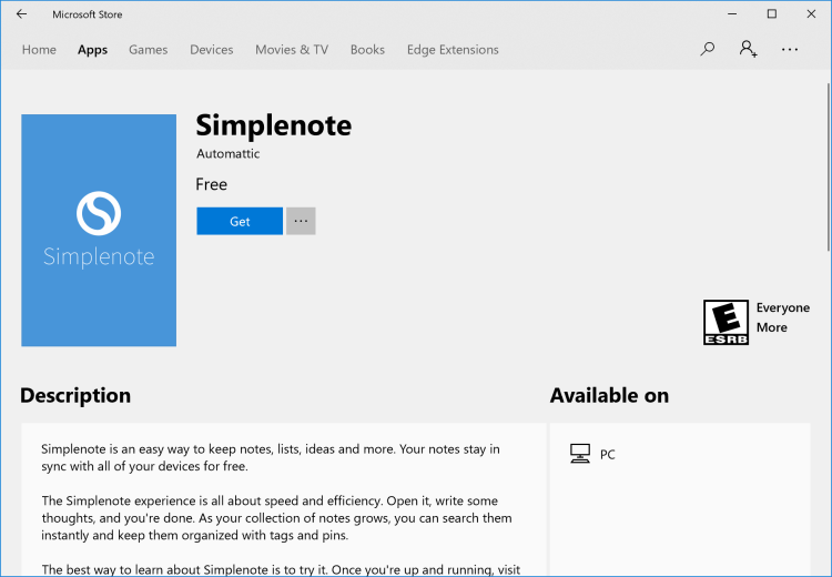 Simplenote is Now Available in the Windows Store – Simplenote